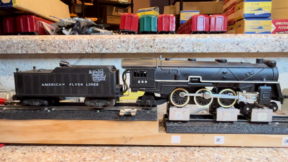 Gilbert American Flyer S Gauge 296 Pacific Loco/Tender, 1955 Only ...