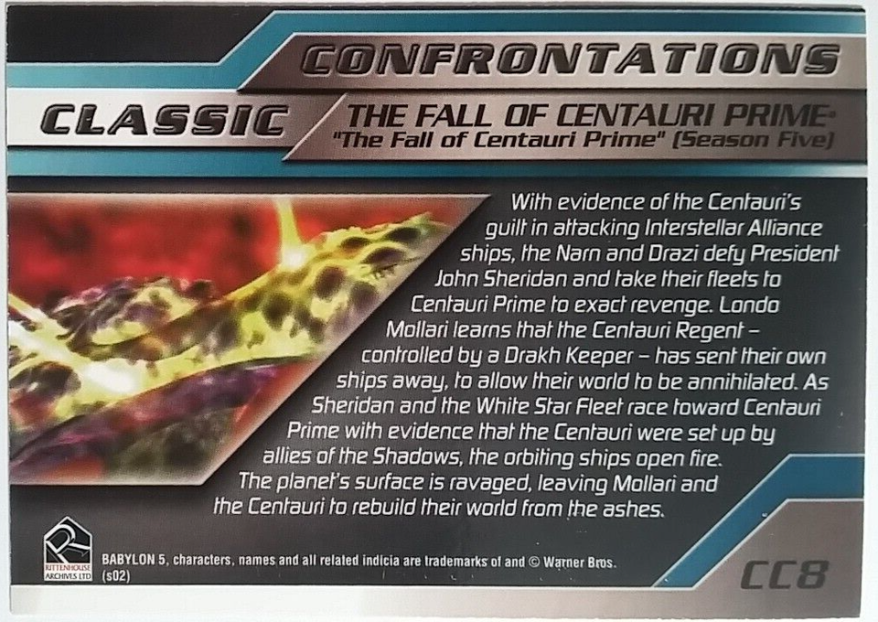 Babylon 5 Classic Confrontations Card #CC8 - The Fall of Centauri Prime ...