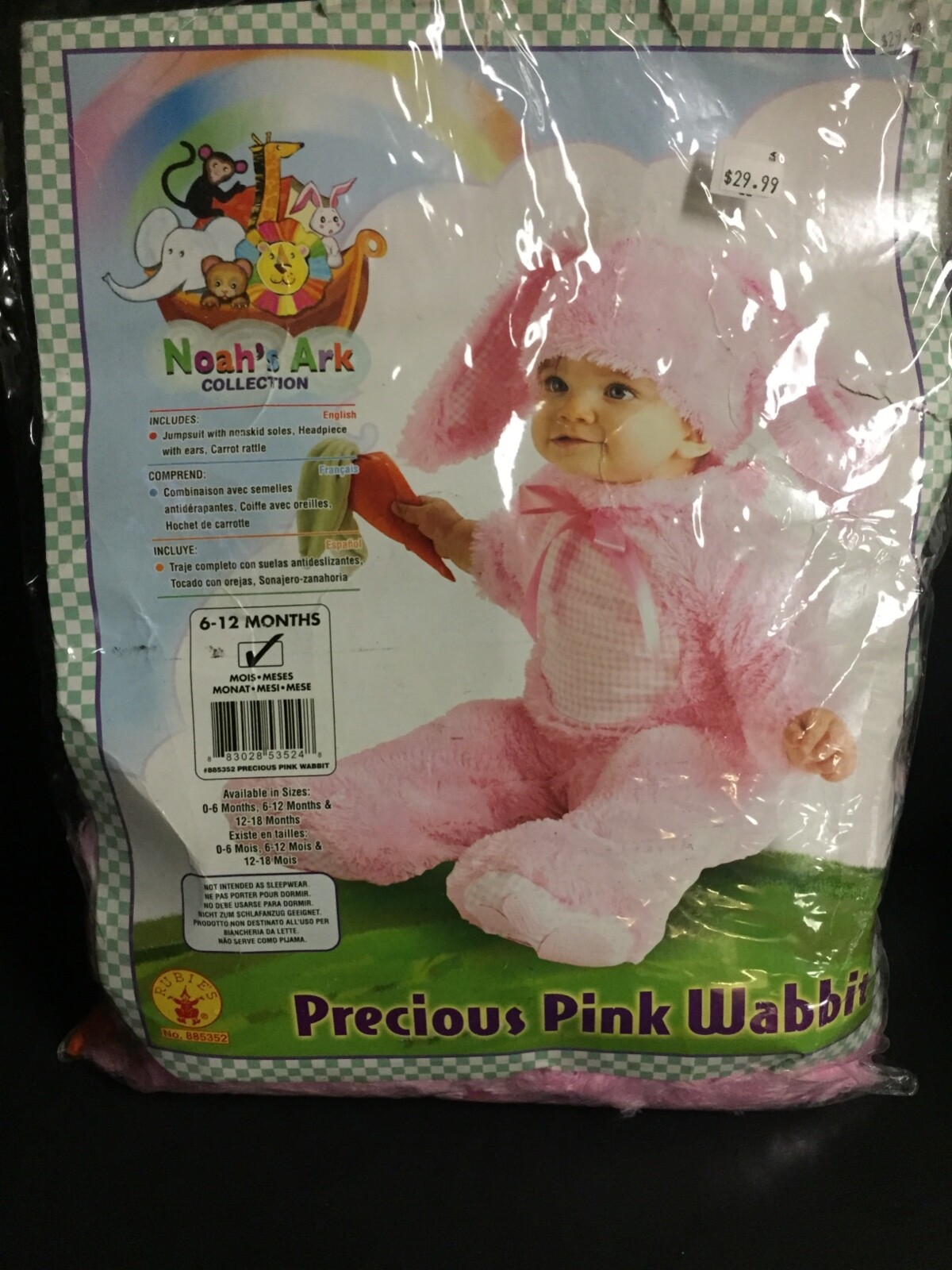 PRECIOUS PINK WABBIT Noahs Arc Collection halloween cosplay Infant 6 ...