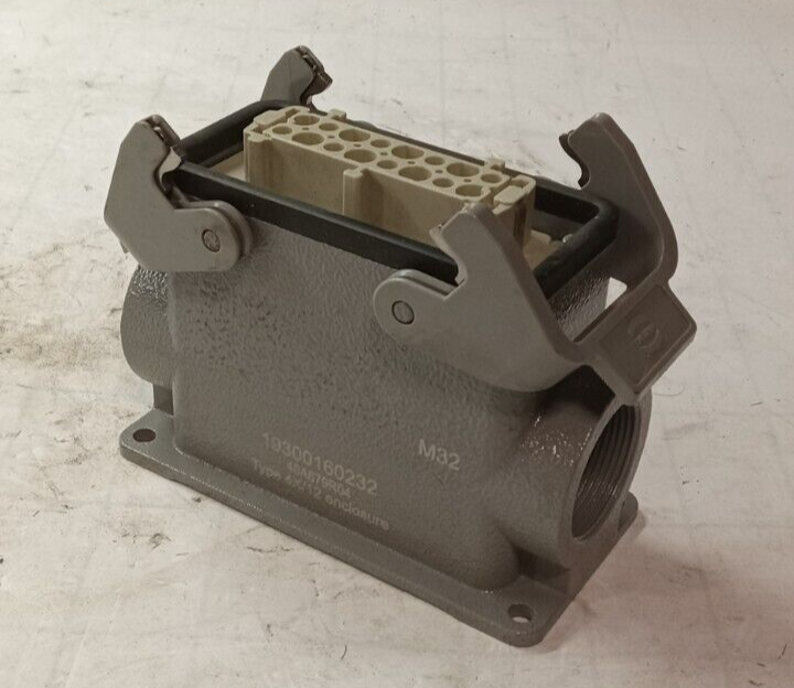 NEW HARTING HAN 16B SIDE ENTRY BOX MOUNT CONNECTOR BASE 19300160232 | eBay