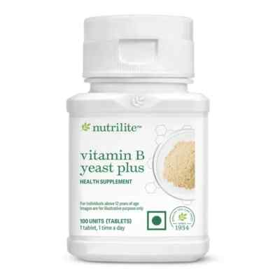 Amway NUTRILITE Vitamin B Yeast Plus 100 Tablets Vitamin B Supplement ...