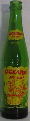 Kickapoo Joy Juice (Yellow Label) ACL Soda Bottle 10oz. 1965 | eBay