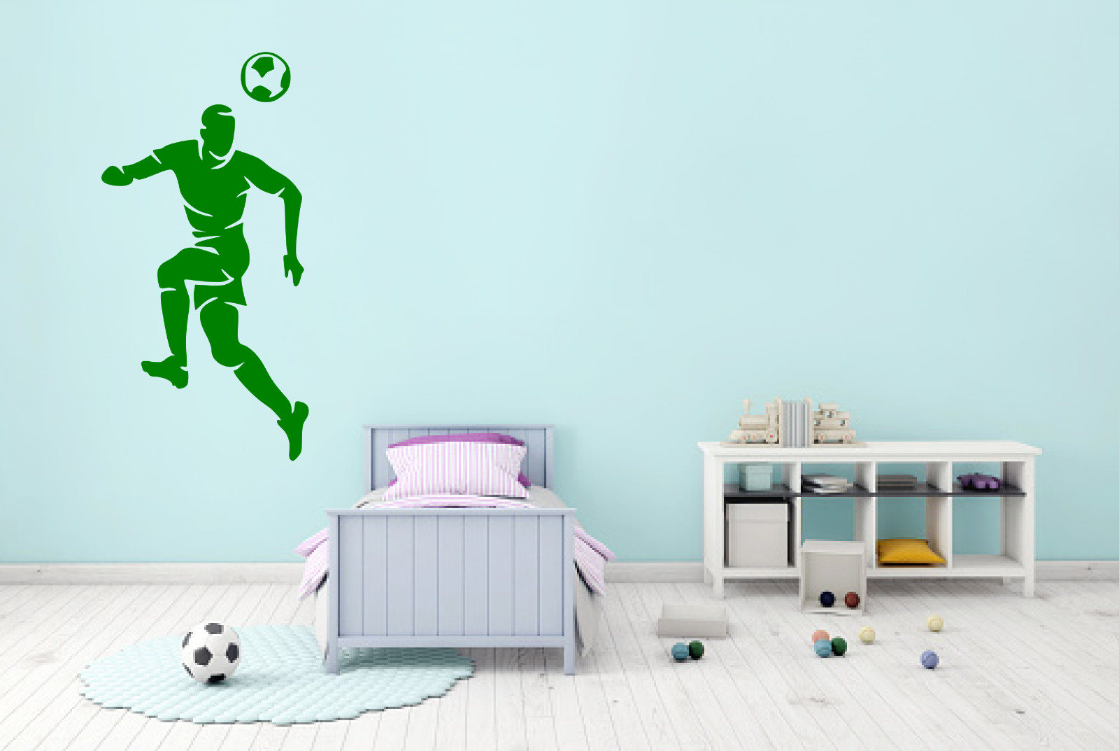 Footballer Sport Wall Art Decal Sticker Transfer SP43 | eBay UK