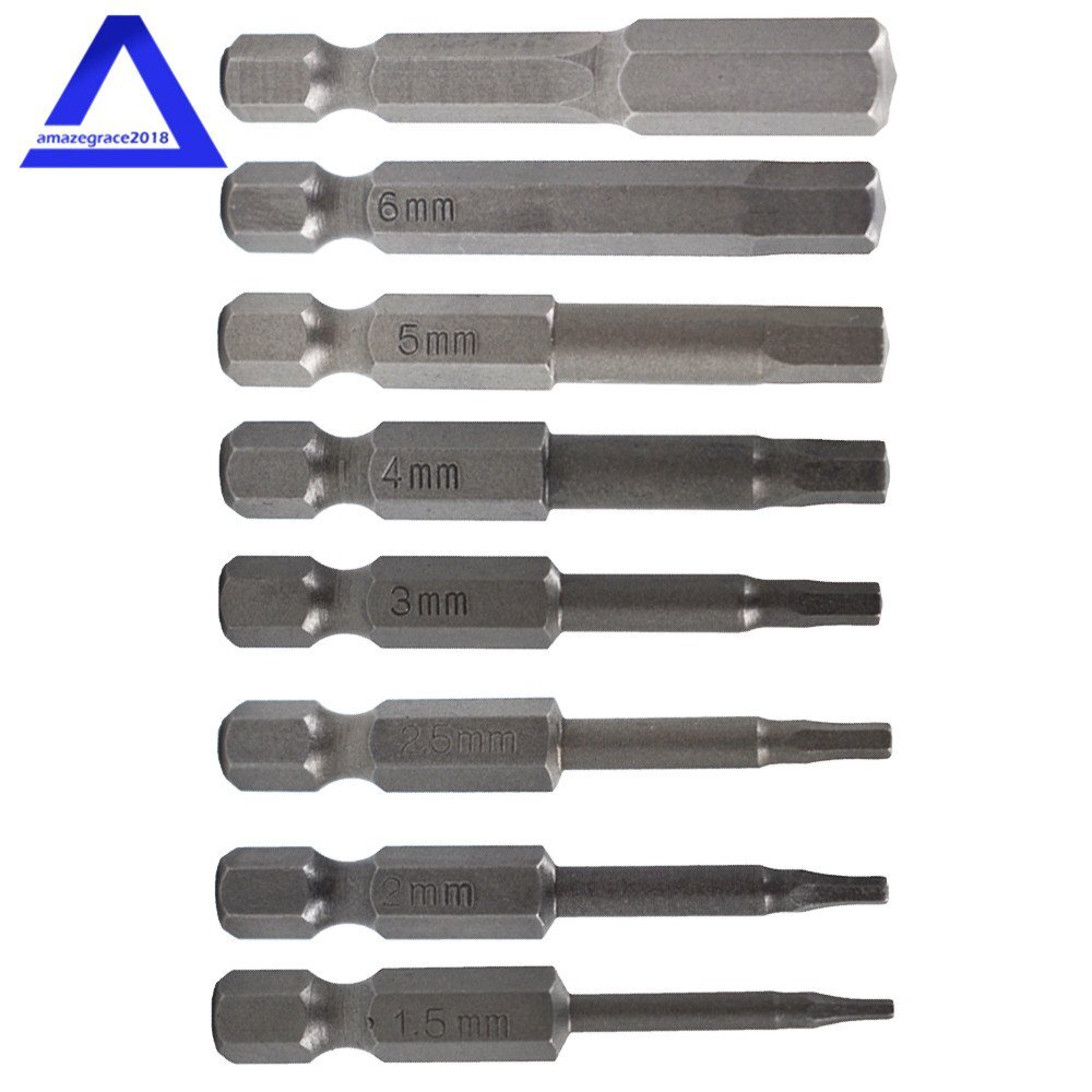 Hex Key Allen Bit Set Quick Change Connect impact driver power drill ...