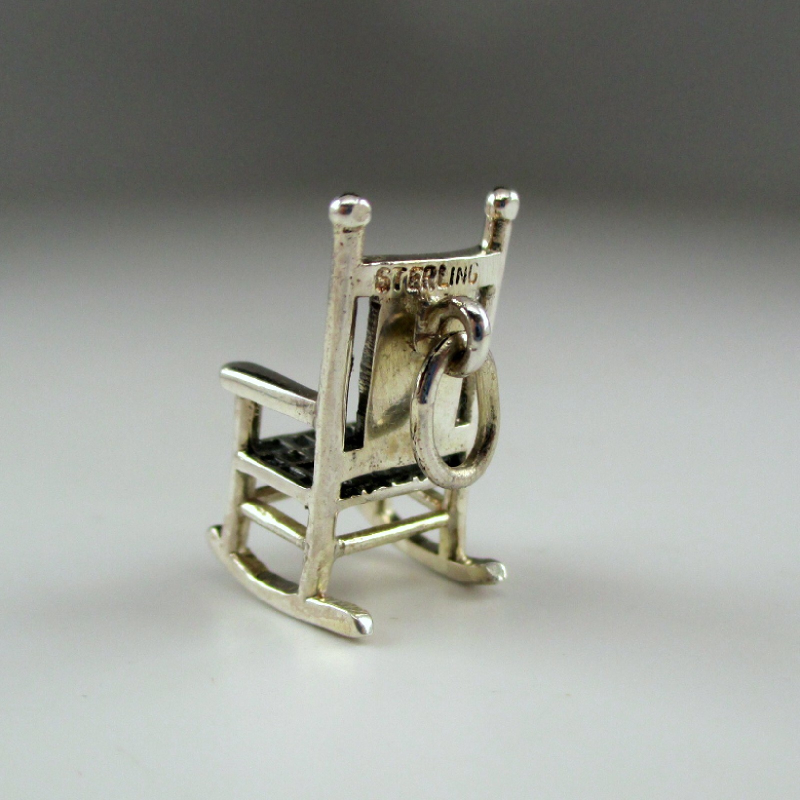 Sterling Silver ROCKING CHAIR Charm for Bracelet ROCKER Country RUSTIC ...