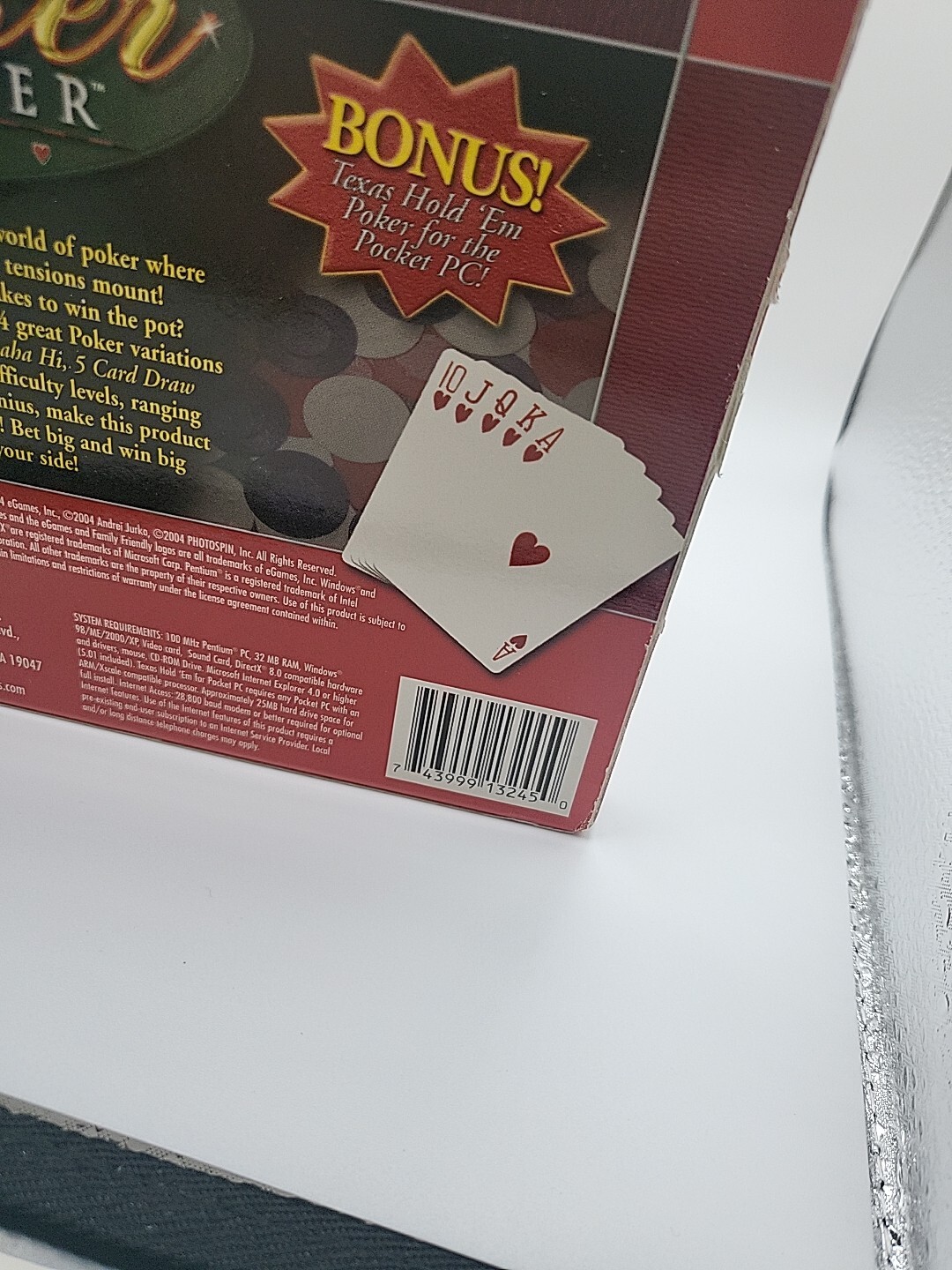 Poker Master 2004 eGames PC CD-ROM 02-2450-10 Windows 98 ME 2000 XP ...