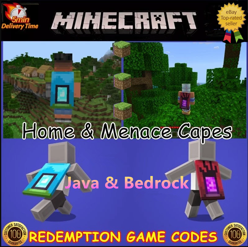 Minecraft Home Cape + Menace Cape - Java & Bedrock🔥Fast delivery🚀Lowest ...