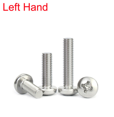 M3 M4 M5 M6 Left Hand Phillips Round head Screw SUS304 Cross Reverse ...