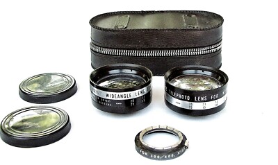 Vintage 35mm Camera Lens SLR Prinz Telephoto Set Wide Angle Instamatic ...