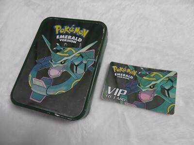 Pokemon Emerald Version Pre Order Collectors Tin Box With VIP Id Card ...