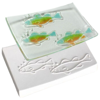 O.D.6”x 4 D.1 Fish Texture Soap Dish Slump Mold Glass Fusing | eBay