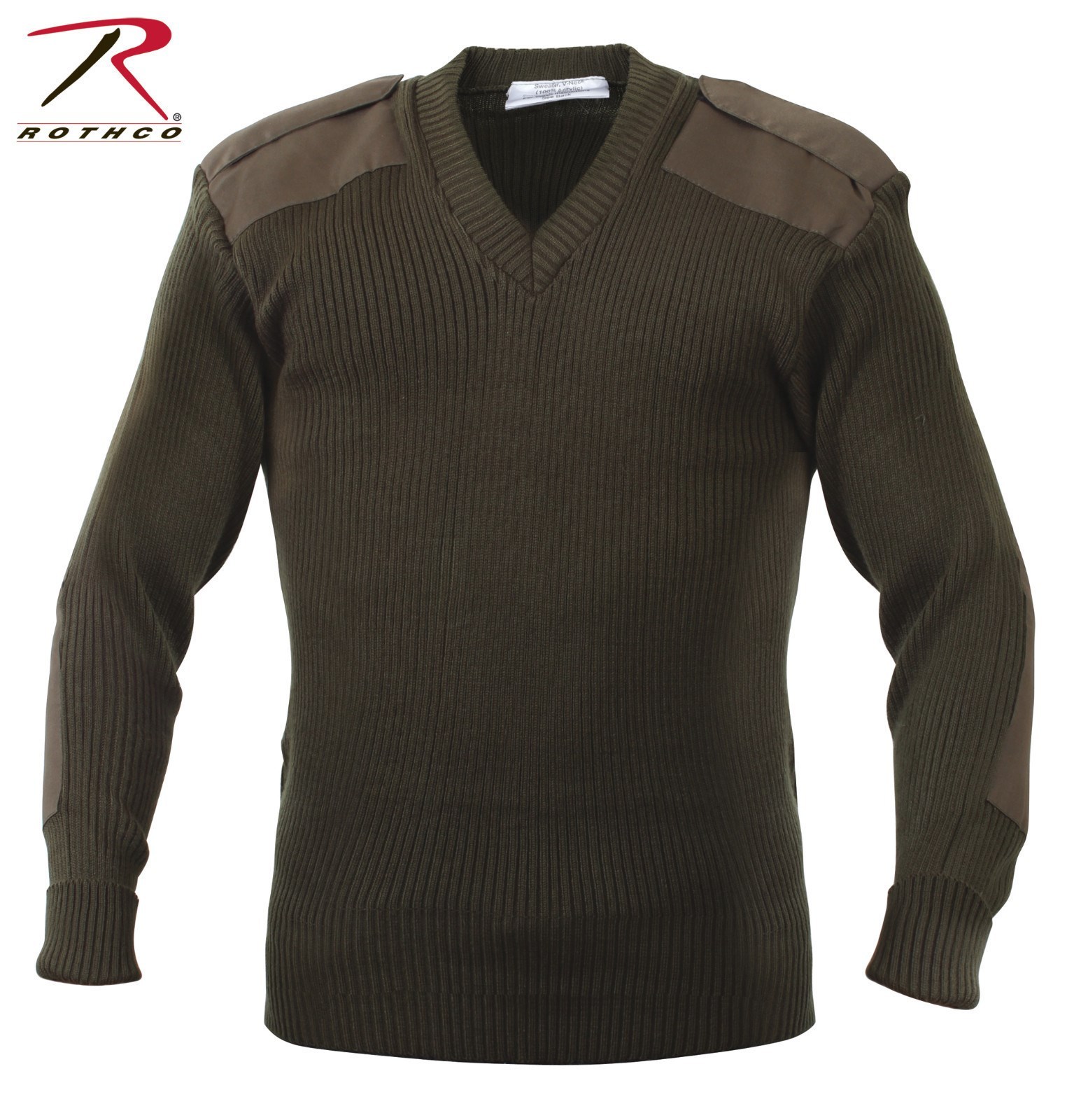 MILITARY ARMY OD GREEN V-NECK SWEATER NATO STYLE ACRYLIC ROTHCO ALL ...