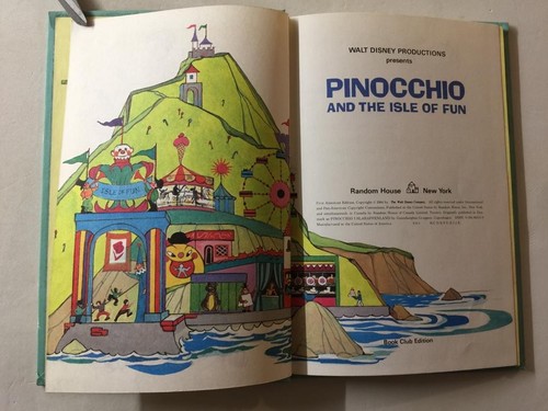 Pinocchio And The Isle Of Fun Walt Disney Random House Book Club ...