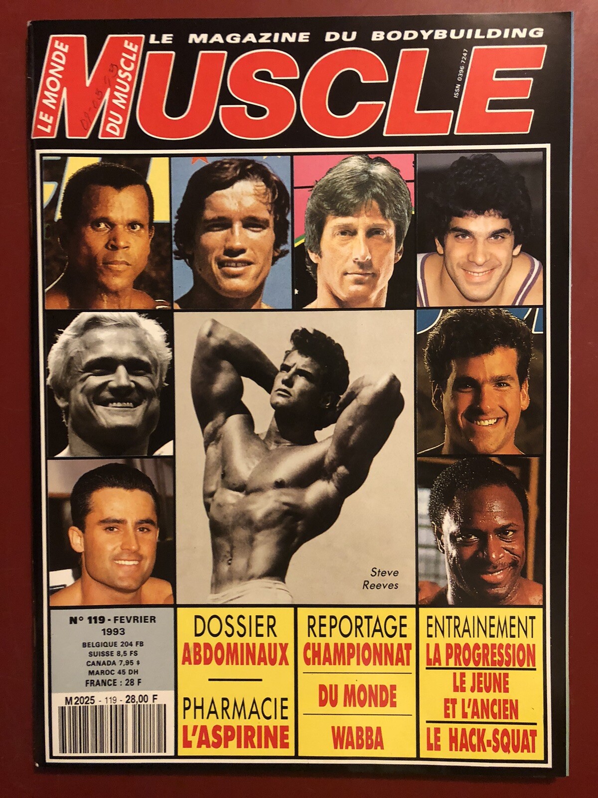 LE MONDE DU MUSCLE 1993 Fev #119 Steve Reeves Arnold Schwarzenegger ...