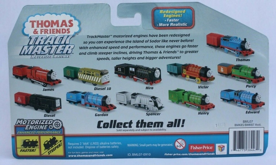 THOMAS & FRIENDS TRACK MASTER MOTORIZED PERCY REDESIGNED ENGINES BML07 ...