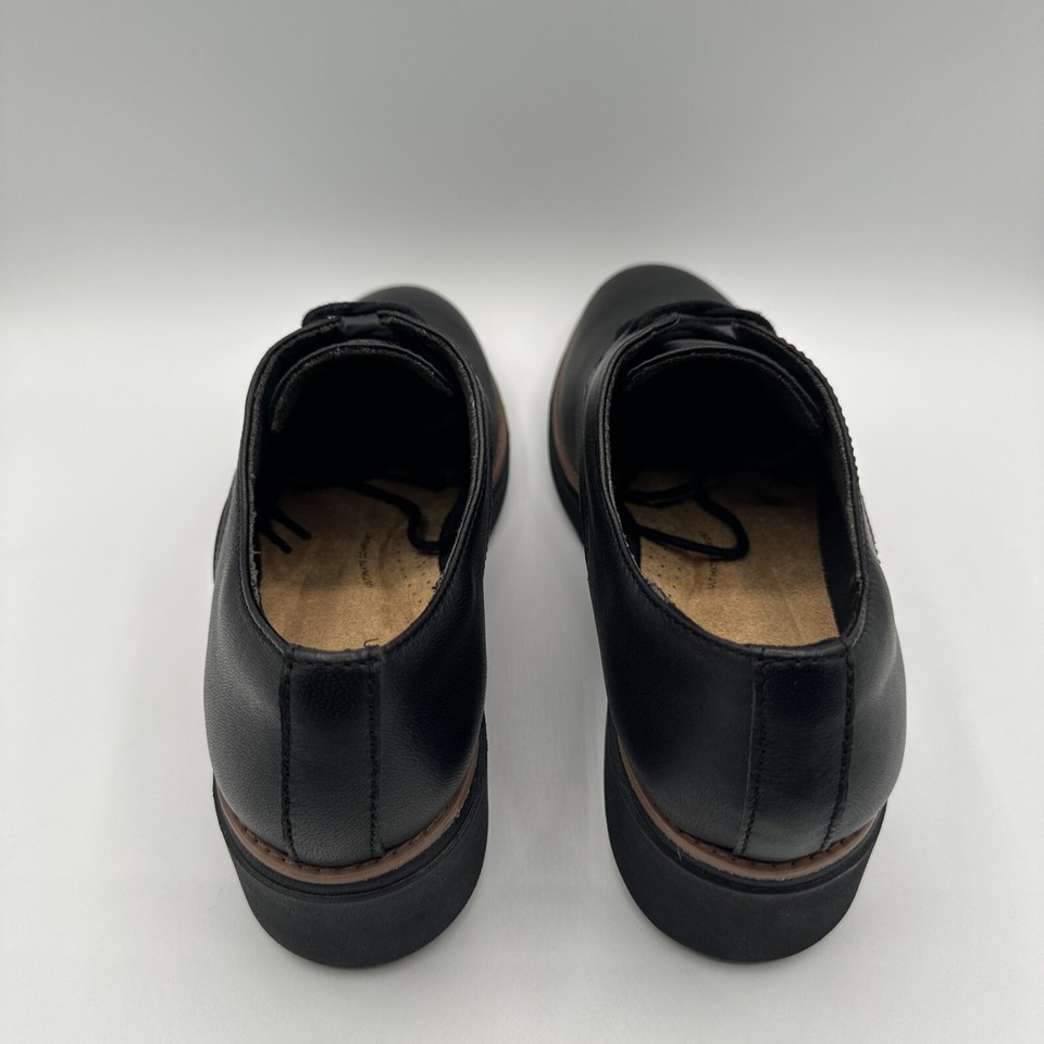 Clarks Women's Sharon Rae Loafer Women’s Size 10 Black Leather Lace Up ...