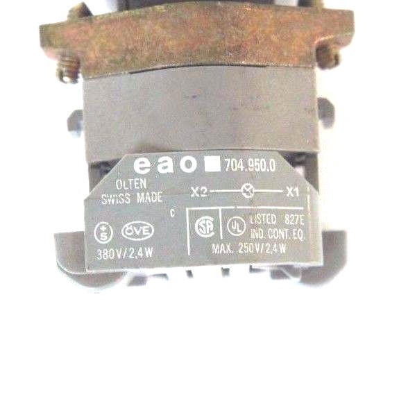 EAO 704.950.0 LAMP SOCKET 250VAC W/ RED BUTTON | eBay