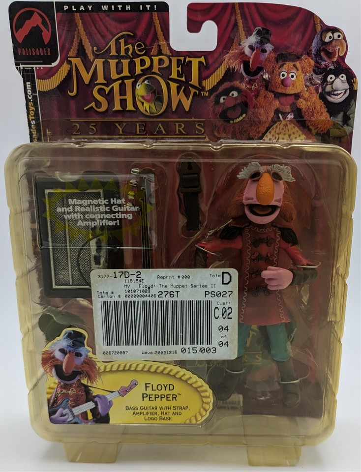 MOC 2002 Palisades Muppet Show 25 Years Series 2 Floyd Pepper Red Shirt ...