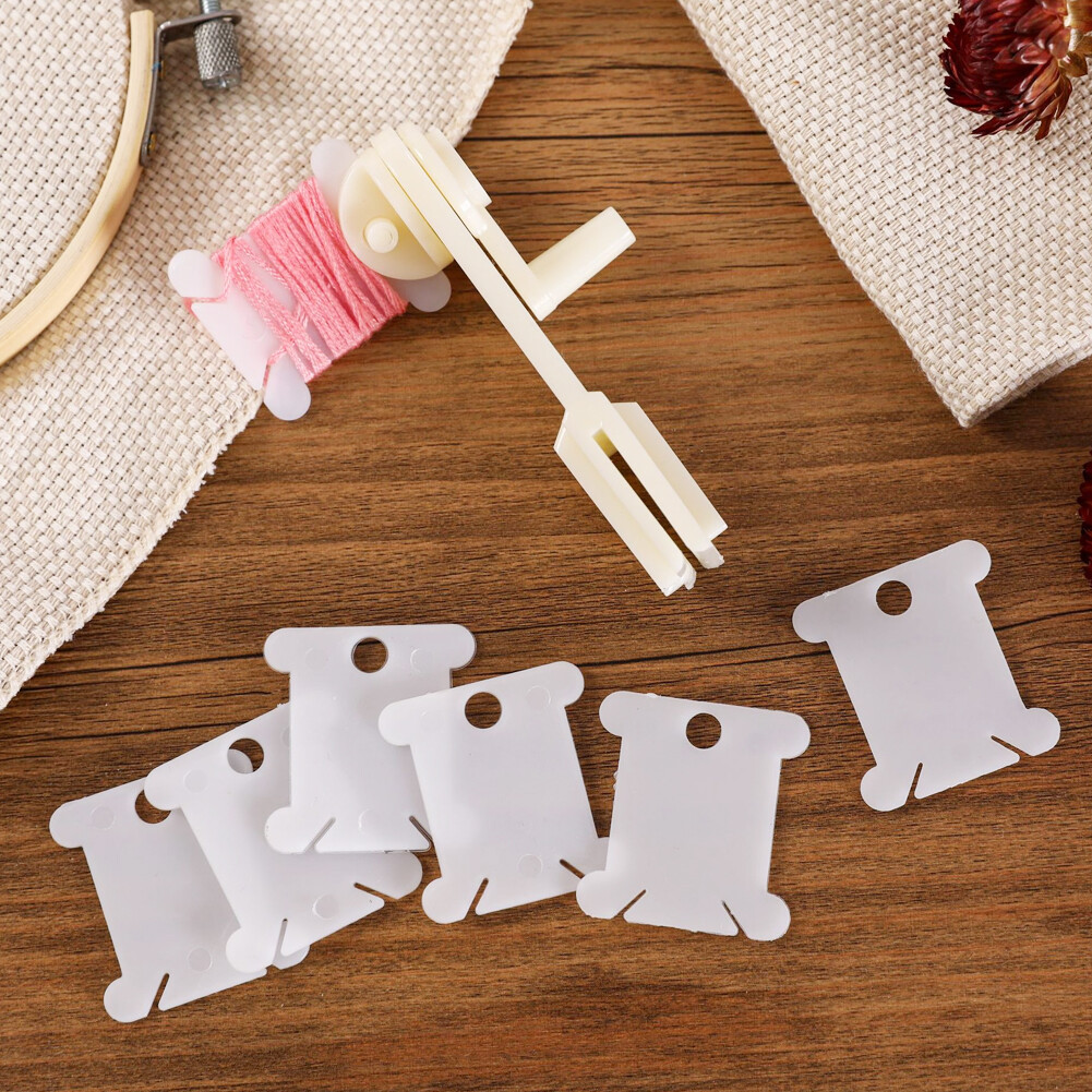 200pcs Storage Organizer With Winder Sewing Embroidery Floss Bobbin ...