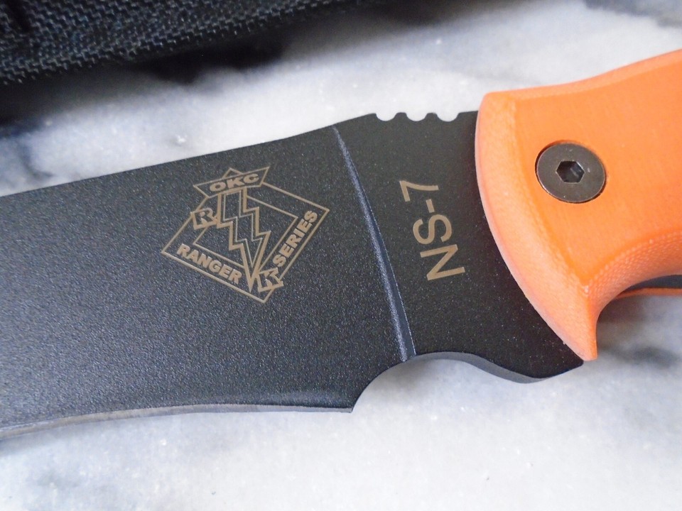 Ontario OKC Ranger Night Stalker 7 Combat Knife Full Tang 1095 CS ...