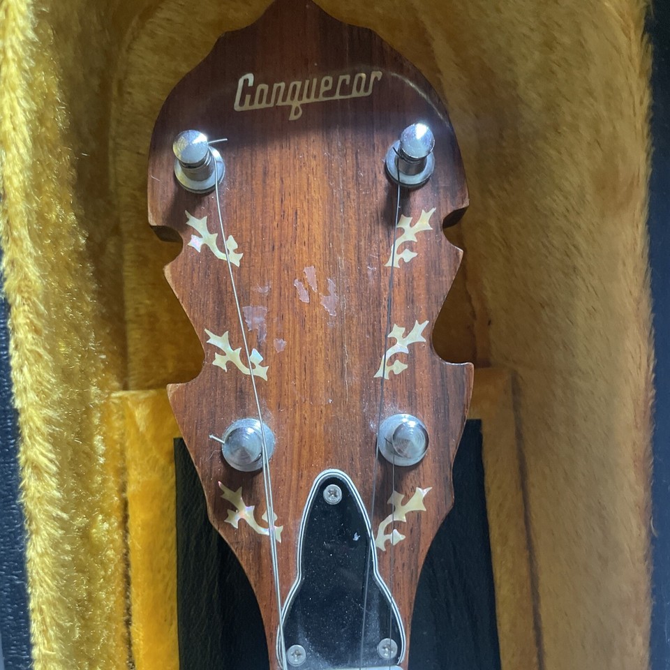 Vintage Conqueror 4 String Banjo Mint Condition with nice case!!! | eBay