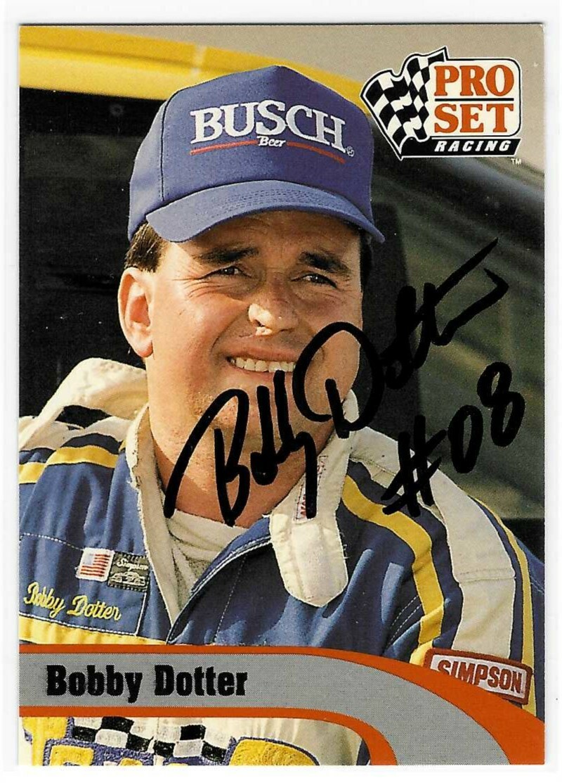 Bobby Dotter Signed 1992 Pro Set NASCAR Card #145 | eBay