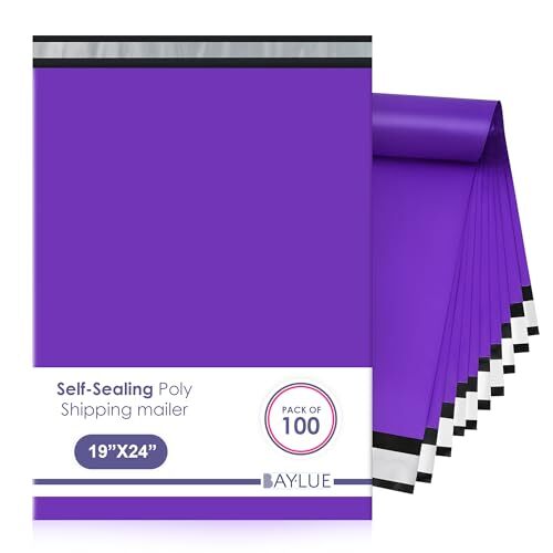 BAYLUE Purple Poly Mailers 19x24, Size #9 | 100 Pcs Bulk | Shipping ...