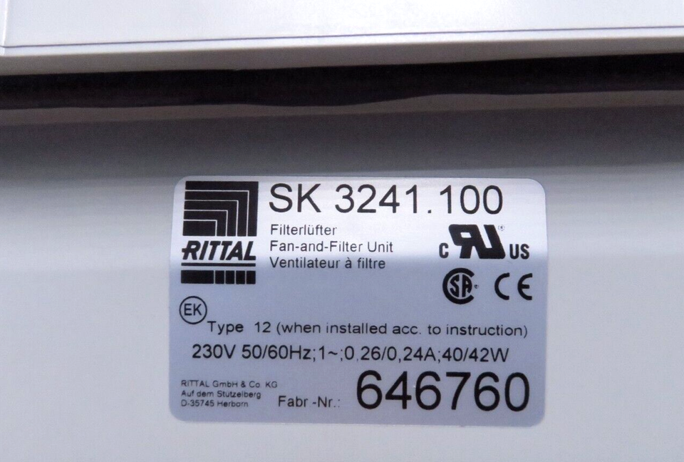 Rittal SK 3241.100 Filter Fan Units (New) | eBay
