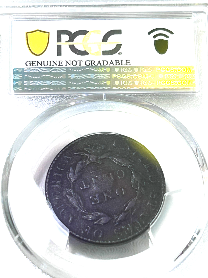 1823/2 Large Cent 1C PCGS VF Detail Has "Chop mark" Super Nice Coin ...