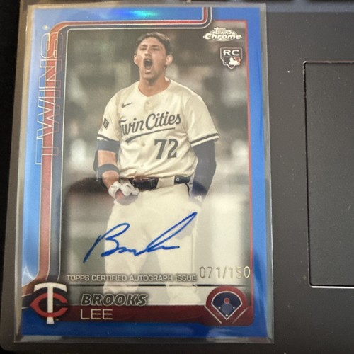 2025 Topps Chrome Brooks Lee Blue Refractor Auto 71/150 | eBay