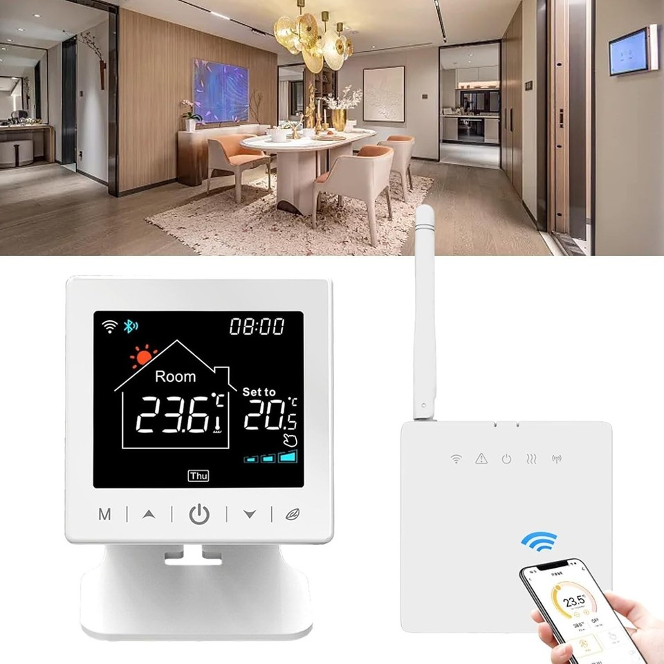 Wifi Smart Thermostat For Water Heating, Gas Boilers, Remote Control ...