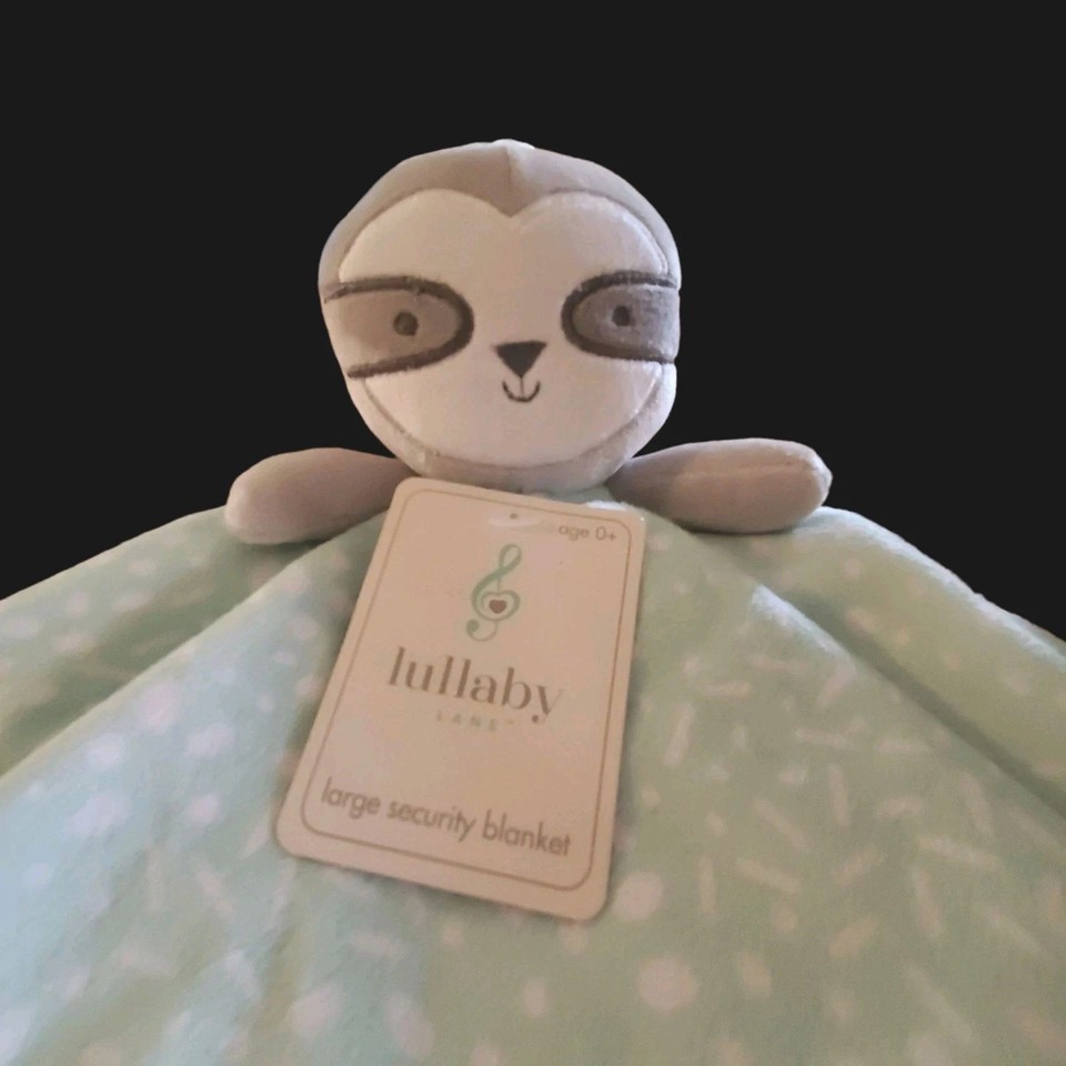 Lullaby Lane Sloth Baby Lovey Large 25" x 25" Unisex Plush Toy Security ...