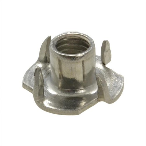 Qty 300 Tee Nut M6 (6mm) Stainless Steel 304 4 Prong T Nut Blind Timber ...