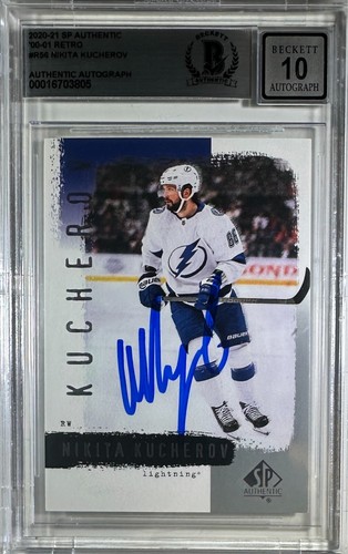 Nikita Kucherov auto card 2021 SP Authentic Tampa Bay Lightning NHL BAS ...