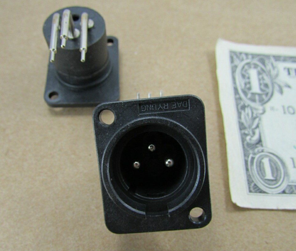 5 Vimex Dae Ryung Panel Mount Round 3 Pin Microphone Receptacles Sound ...