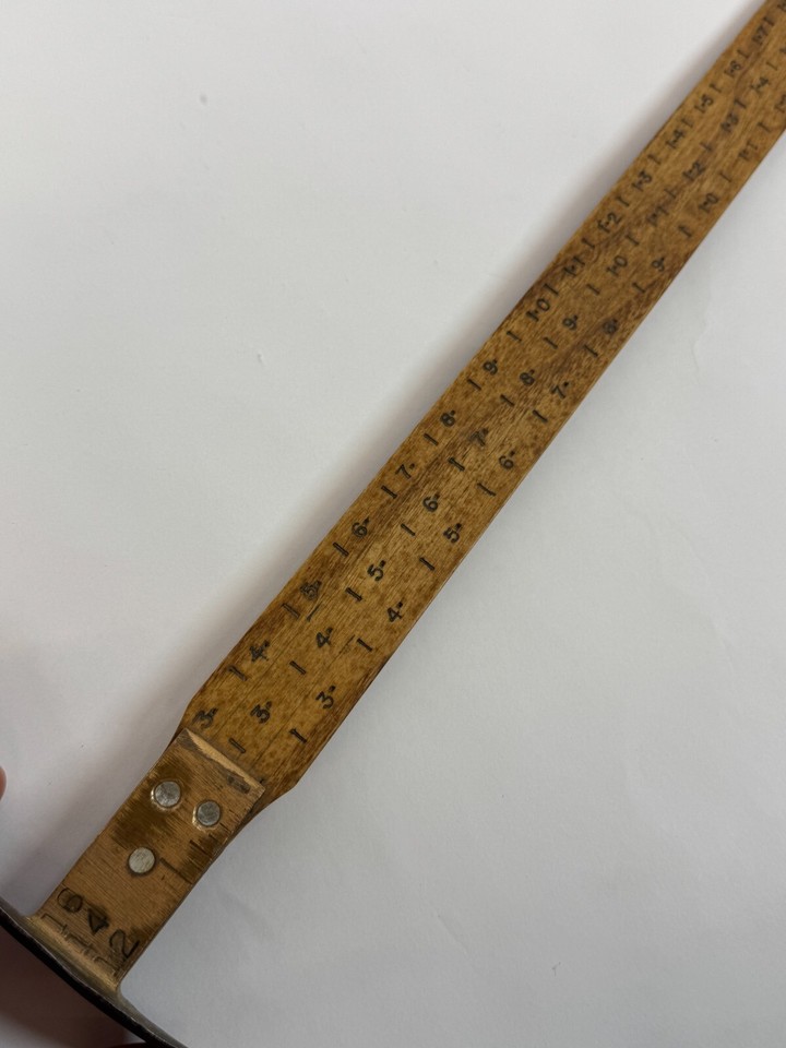 Vintage Handmade Larry Barber Brass Wood Logging Ruler Board Feet ...