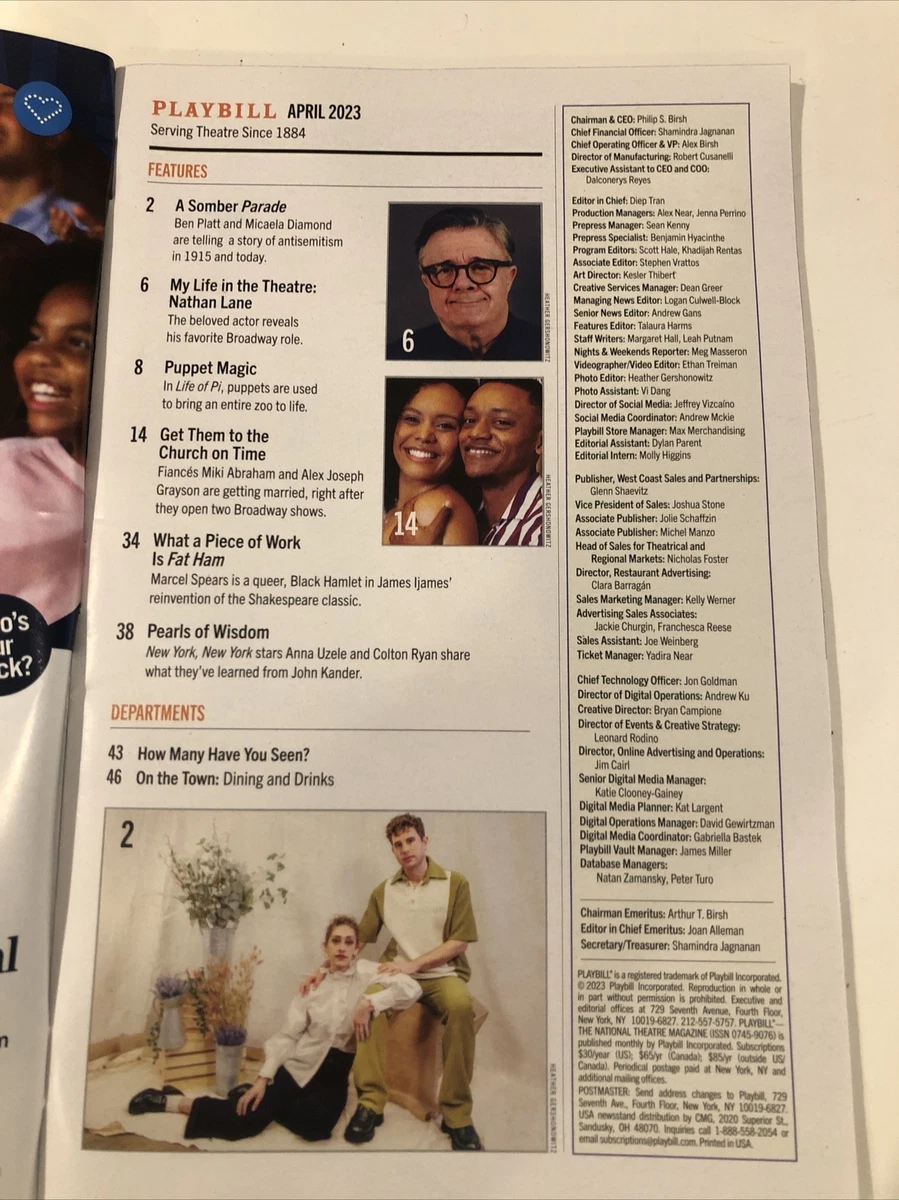 Playbill Template Inside