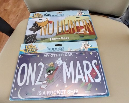 Lot of 2 Looney Tunes VINTAGE 90s Vanity Auto Tag License Plates NOS | eBay