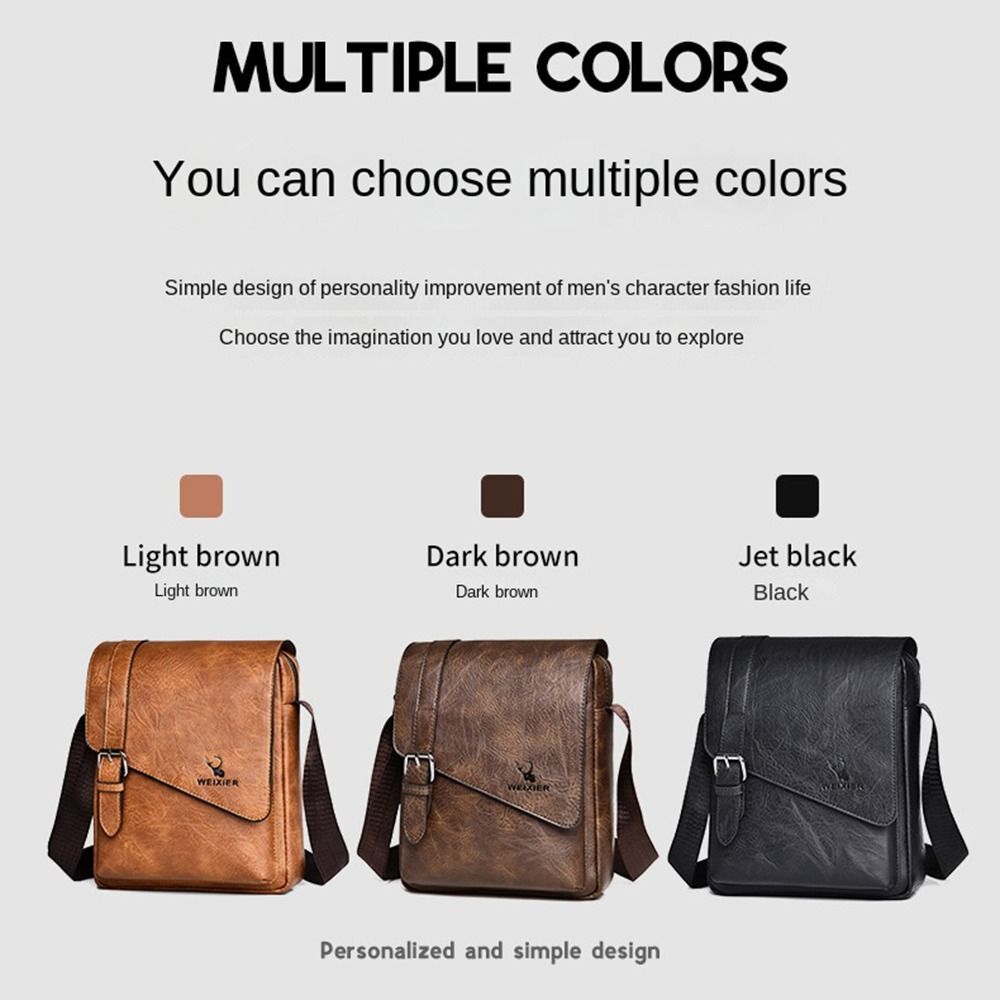 Retro Shoulder Belt Bags Large Capacity Male Shoulder Bag Travel | eBay