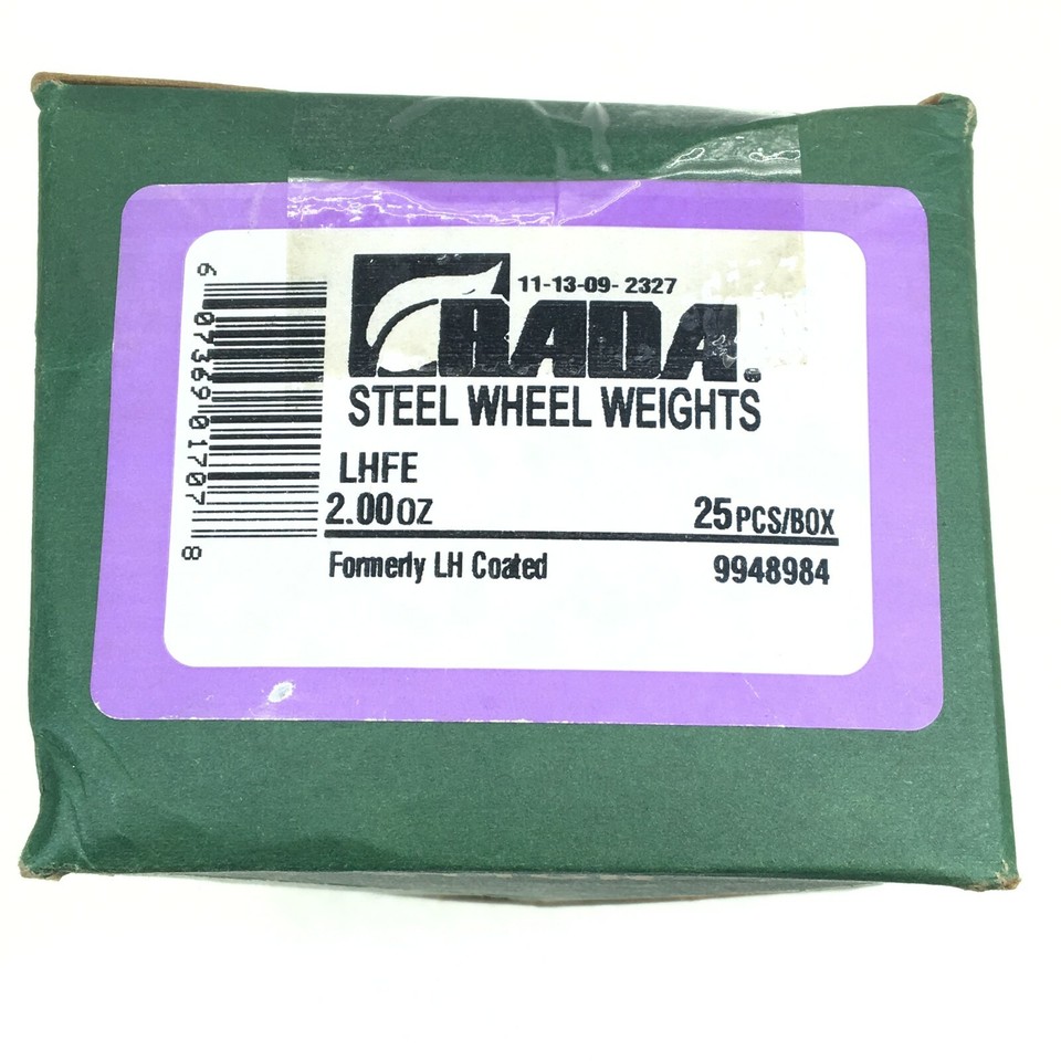 NEW Bada LHFE Steel Wheel Weights for L Flange Wheels, .25-2 Oz (100 ...