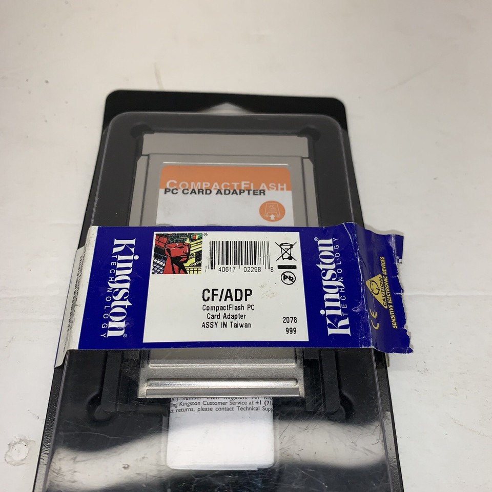 Kingston CompactFlash PC Card Adapter (CF/ADP) *NEW* In Sealed Packages ...