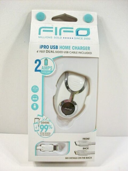 FIFO IPRO USB Home Charger 2 Amps With 4' Dual Sided Cable Fits 99 of ...