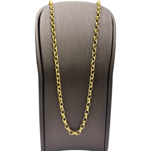 9ct 9k Yellow Gold Italian Oval Belcher Chain Necklace 11.05 Grams 53cm ...