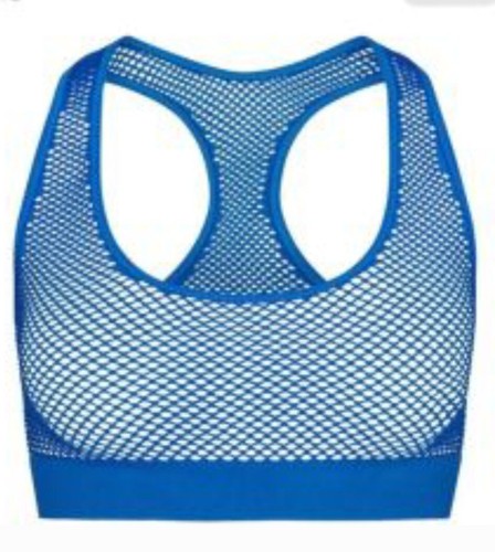NEW Skims Women's Racerback Performance Sports Bra Blue Mesh Extra ...