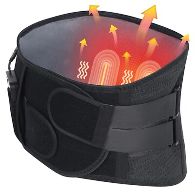 HONGJING Massage Back Support Belt with Heat for Instant Lower Back ...
