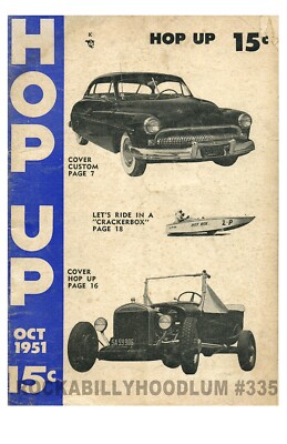 New Hot Rod Poster 11x17 Art Hop Up Oct 1951 Rodding Drag Racing Custom ...