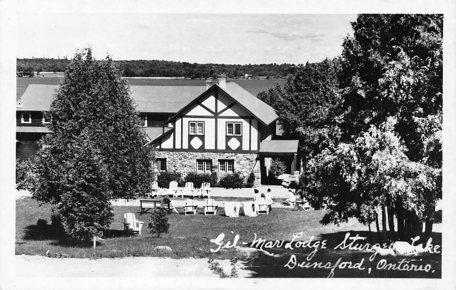 DUNSFORD Ont Canada postcard Victoria County RPPC Gil-Mar Lodge ...
