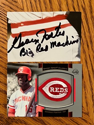 George Foster Big Red Machine signed auto cut signature + Reds Sweet ...