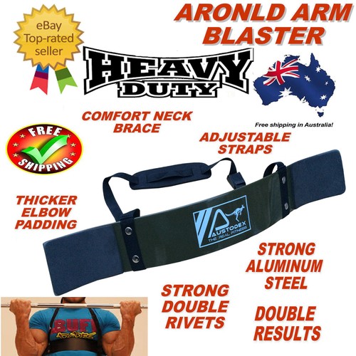 AUSTODEX BODYBUILDING WEIGHT LIFTING BICEP ARNOLD ARM BLASTER EZ BAR ...