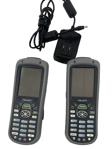 (2) FOLLETT DOLPHIN 7600 ADAPTUS 5.0 HANDHELD BARCODE SCANNER | eBay